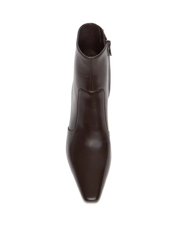 Paige Welsley Leather Ankle Boots - Chocolate