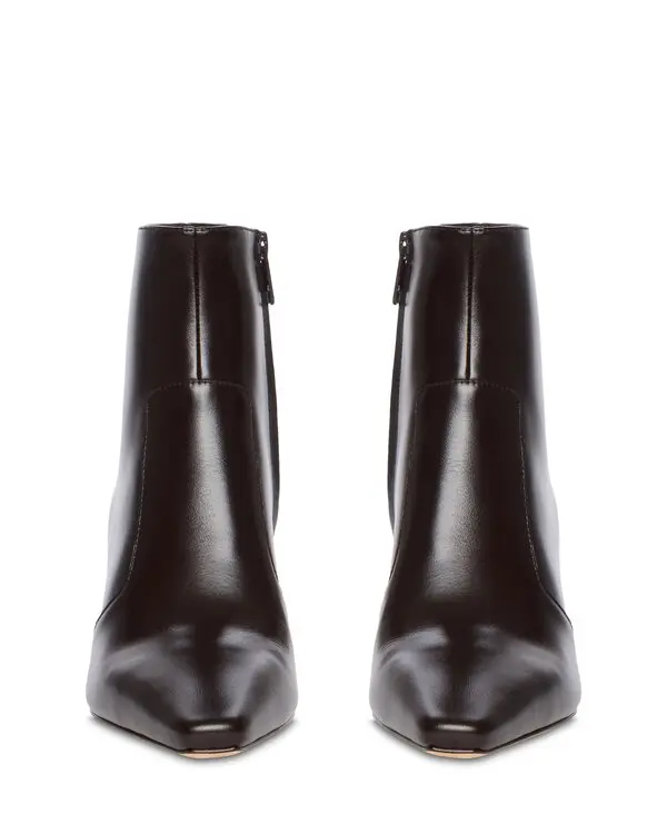 Paige Welsley Leather Ankle Boots - Chocolate