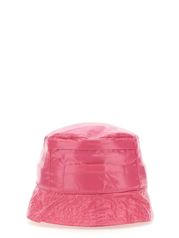K-WAY Bucket Hat With Hard Visor And Pouch Pocket - Pink
