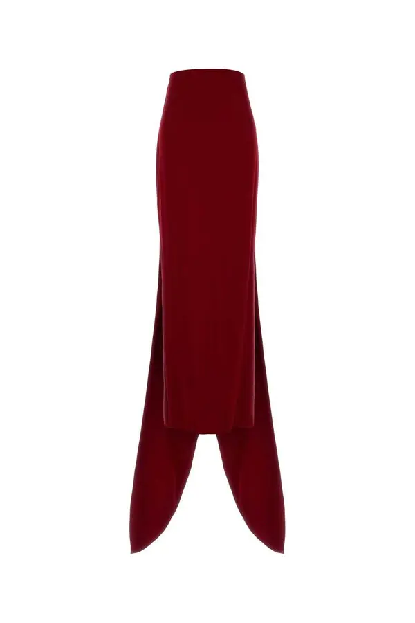 Valentino Garavani Cady Satin Midi Skirt - Darkcremisi