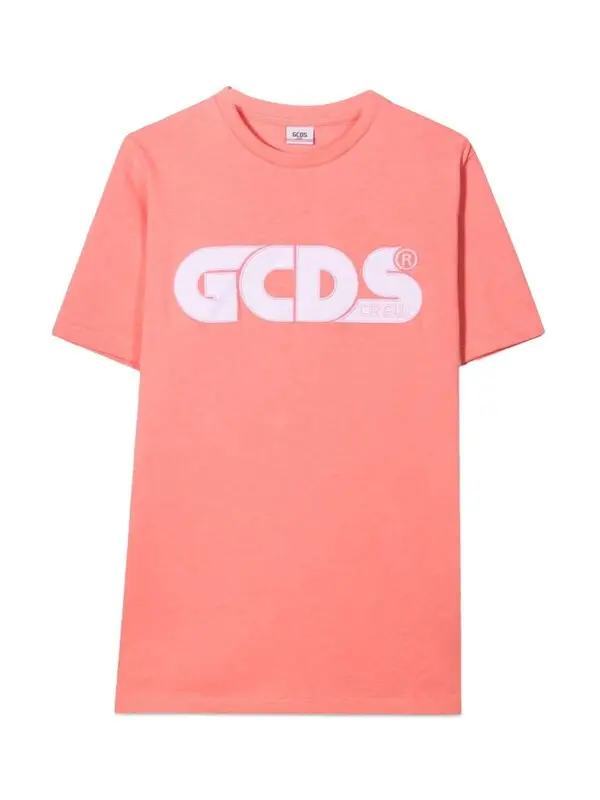 Gcds Oversized Cotton T-shirt With Logo - Pink