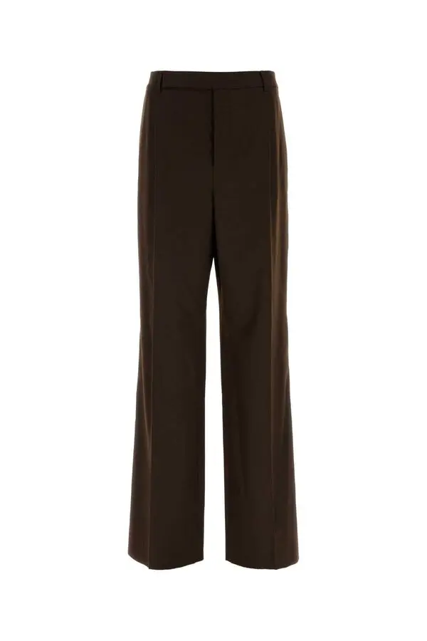 Saint Laurent Flannel Dress Pants - Brun