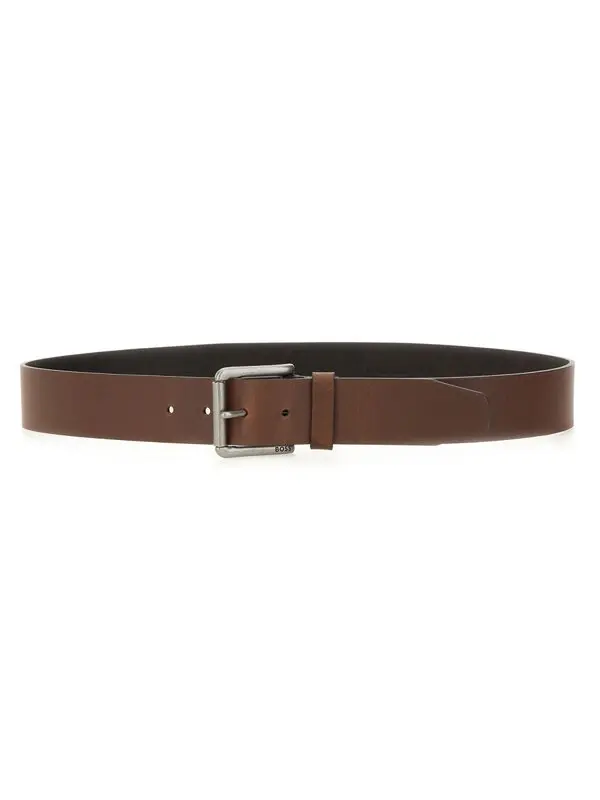 BOSS Classic Belt With Elegant Buckle - Brown