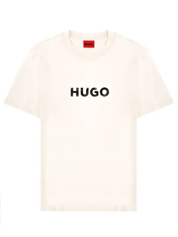 Hugo 100% Cotton Classic T-shirt - Powder