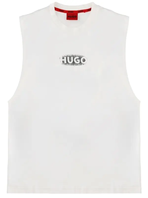 Hugo Casual Logo Top Loose Fit - White