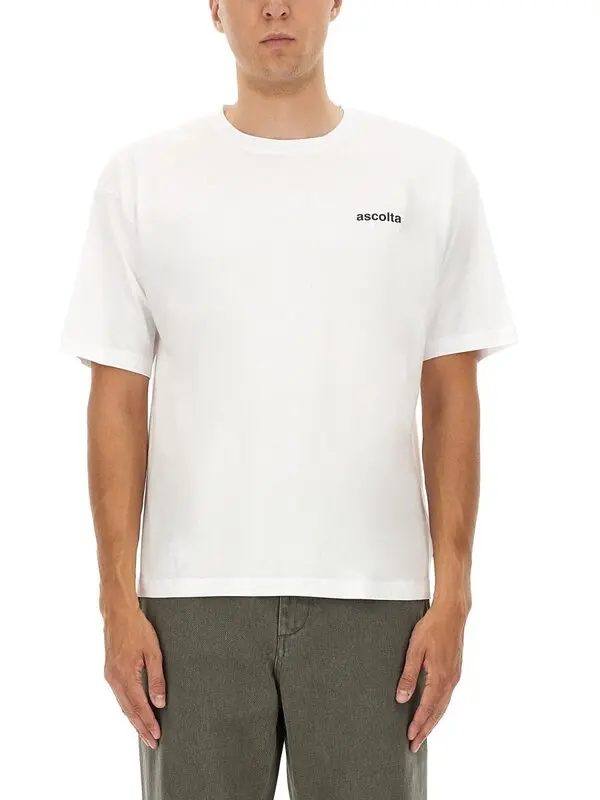 Aspesi Cotton T-shirt With 'listen' Print