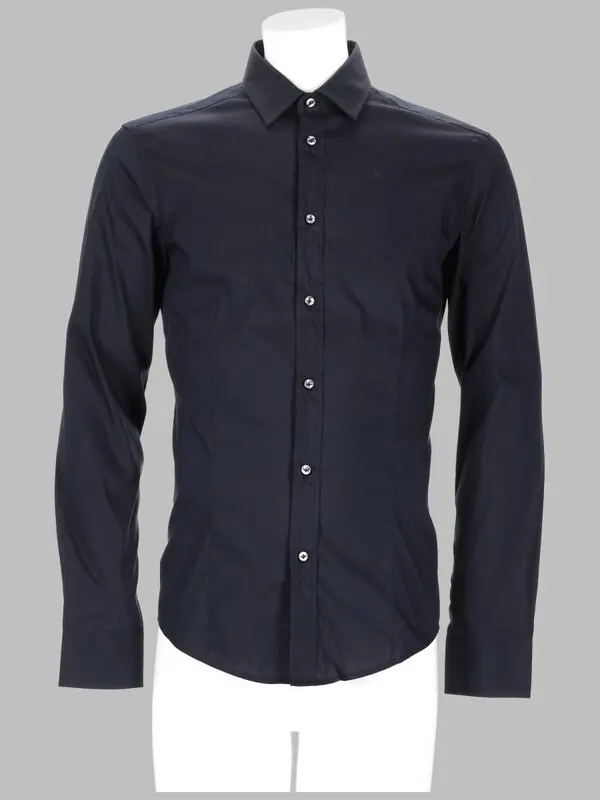 Brian Dales Cotton Blend Button-up Shirt - Blue