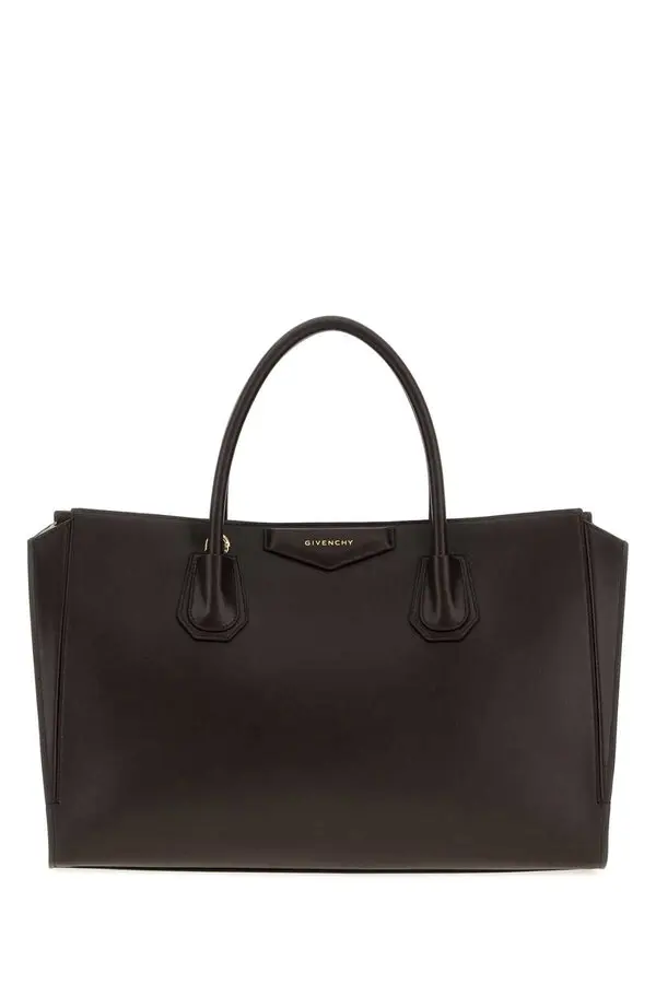 Givenchy Medium Leather Antigona Catchall Shopping Handbag - Brown