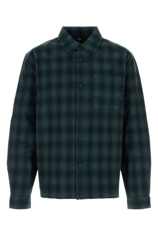 REPRESENT Embroidered Organic Cotton Shirt - Checked