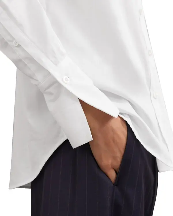REISS Lottie Cotton Sateen Shirt