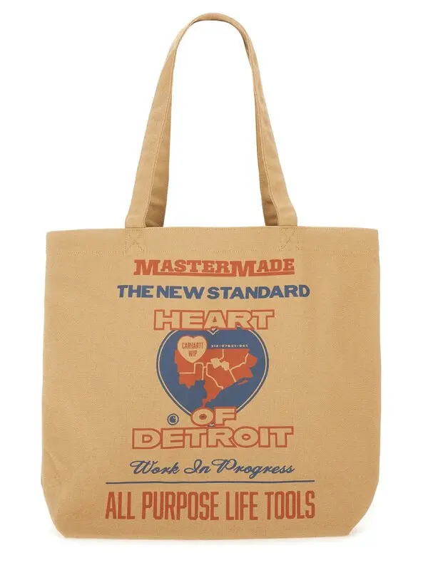 Carhartt Work In Progress Graphic Canvas Tote Handbag