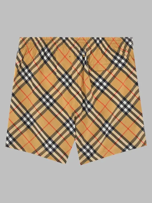 Burberry Checked Swimwear Costume - Beige