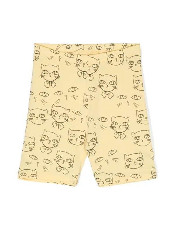 MINI RODINI Chapter 2" Printed Cat Bike Shorts