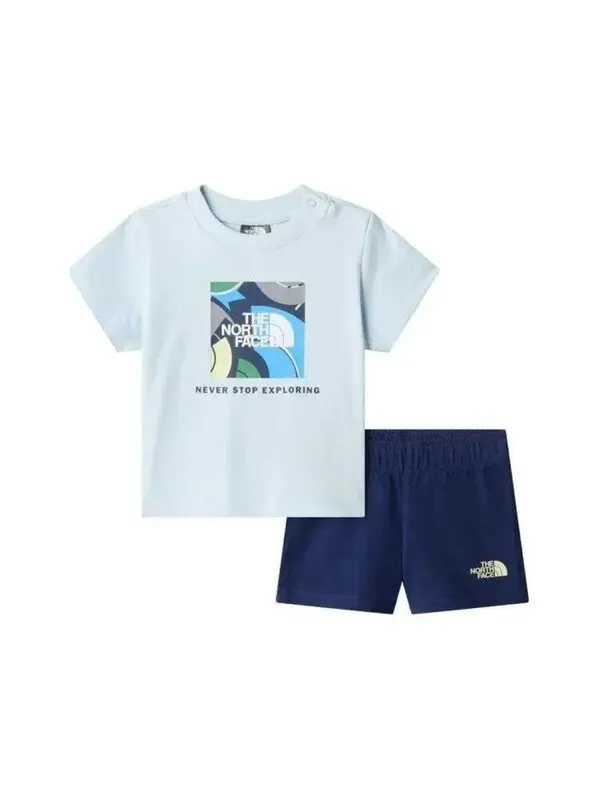 The North Face Boys' Printed T-shirt And Shorts Set - Multicolour