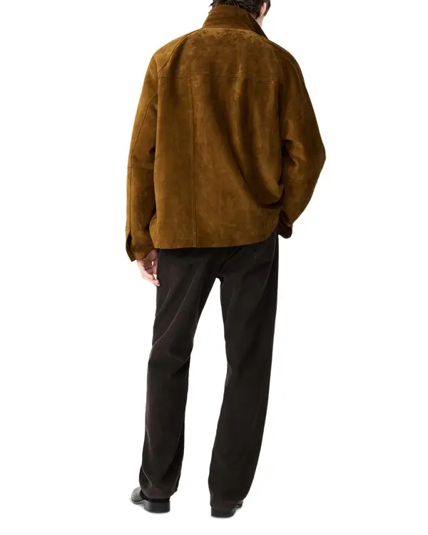 Studio Nicholson Suede Leather Button Overshirt