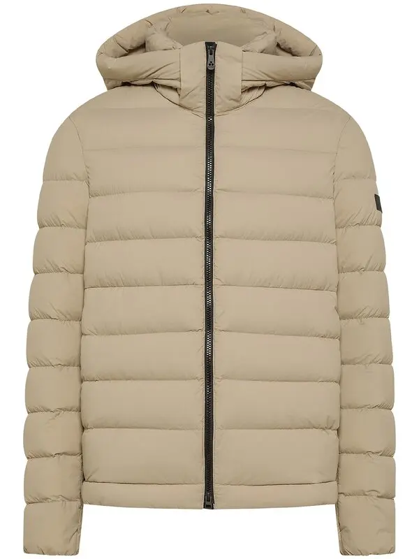 Peuterey Quilted Down Puffer Coat - Beige