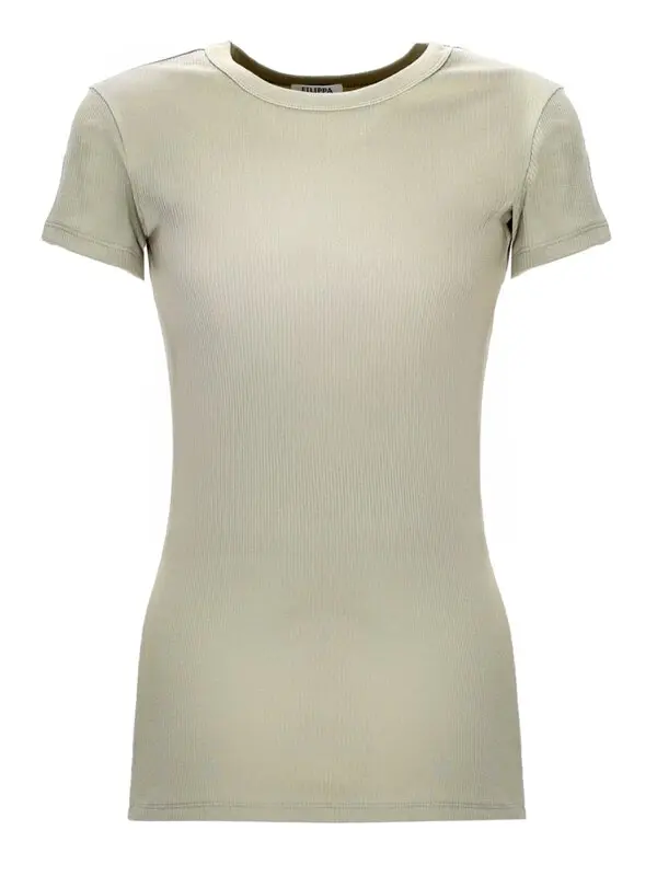 Filippa K Ribbed Crewneck T-shirt - Green