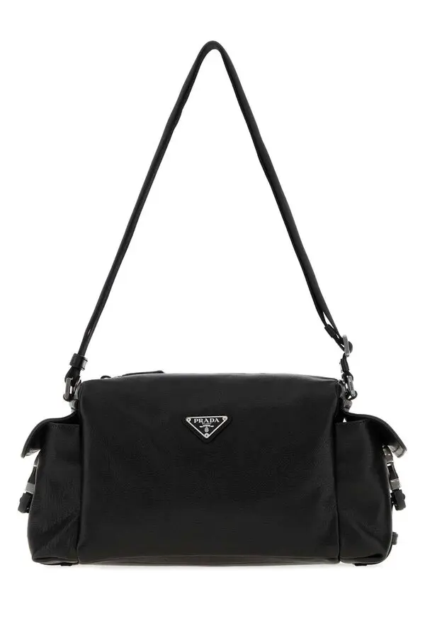 Prada Explore Mini Leather Crossbody Bag 30 Cm - Black