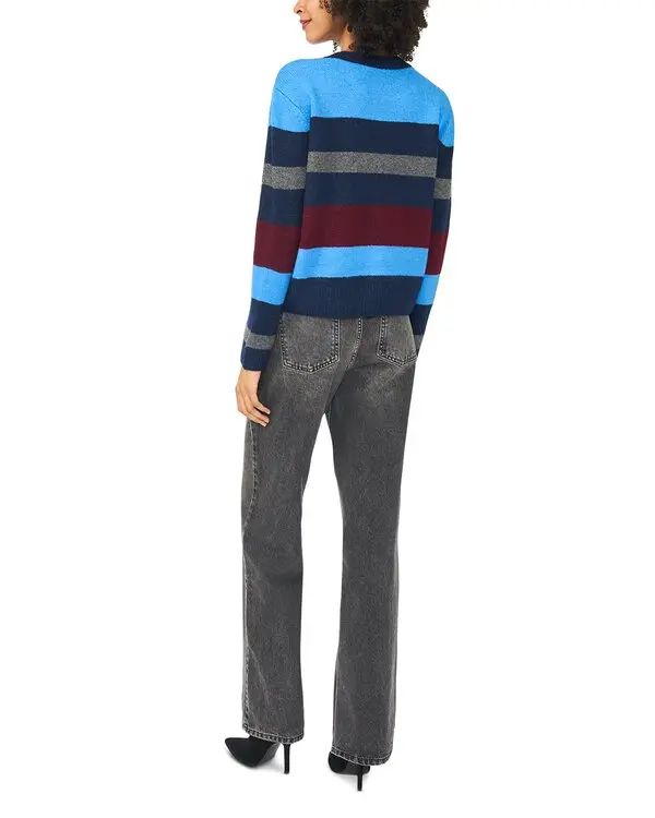 Vince Camuto Striped Crewneck Sweater