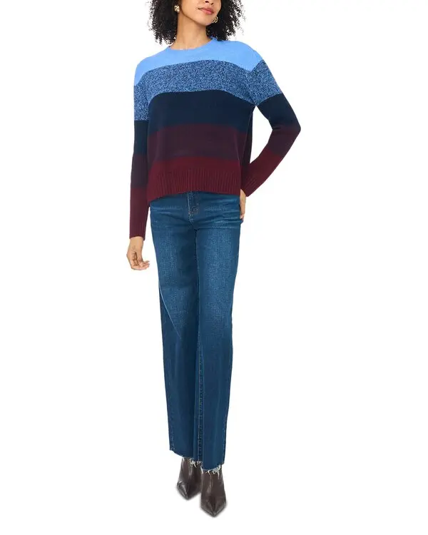 Vince Camuto Striped Crewneck Sweater