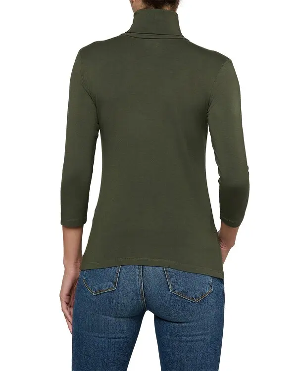 L'Agence Aja Turtleneck Three Quarter Sleeve Top
