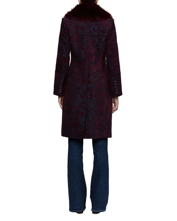 L'Agence Laney Faux Fur Collar Coat