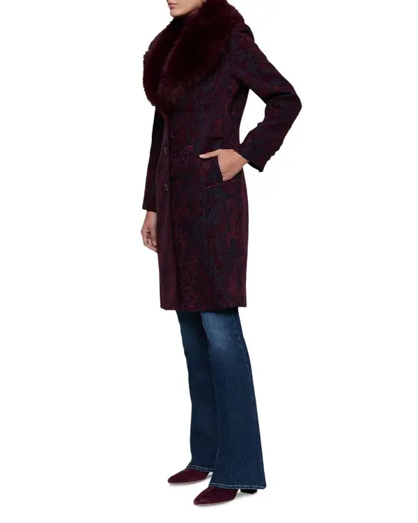L'Agence Laney Faux Fur Collar Coat