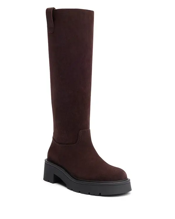 STUART WEITZMAN Ren Suede Knee High Boots - Hickory