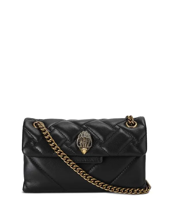 Kurt Geiger Kensington 17 Quilted Leather Crossbody - Charcoal