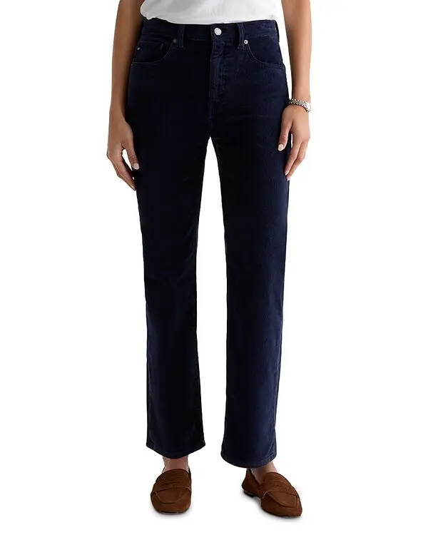 Ag Brinley Mid Rise Straight Corduroy Jeans - Deep Trenches
