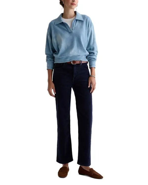 Ag Brinley Mid Rise Straight Corduroy Jeans - Deep Trenches
