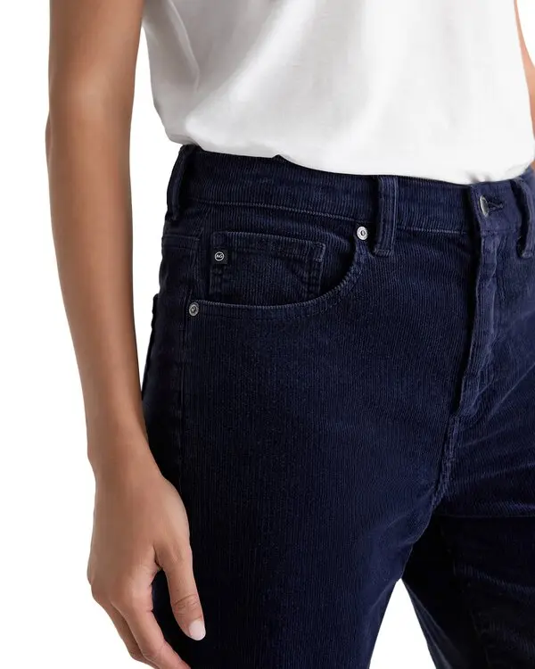 Ag Brinley Mid Rise Straight Corduroy Jeans - Deep Trenches