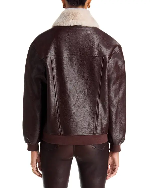 Generation Love Allison Faux Fur Faux Leather Bomber Jacket