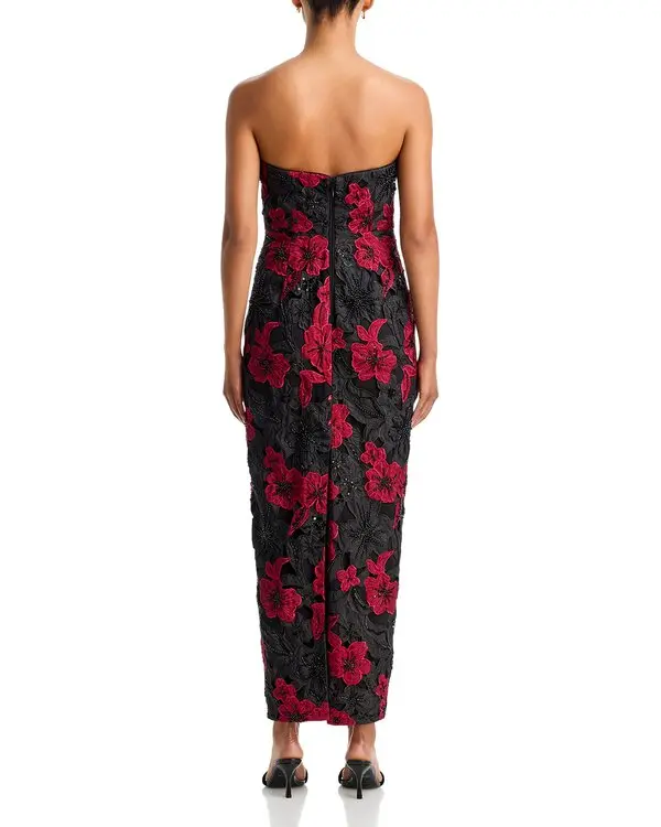 MILLY Orion Embellished Strapless Lace Gown