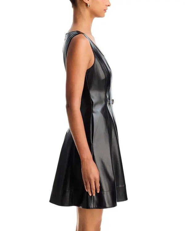 MILLY Ori Faux Leather Mini Dress