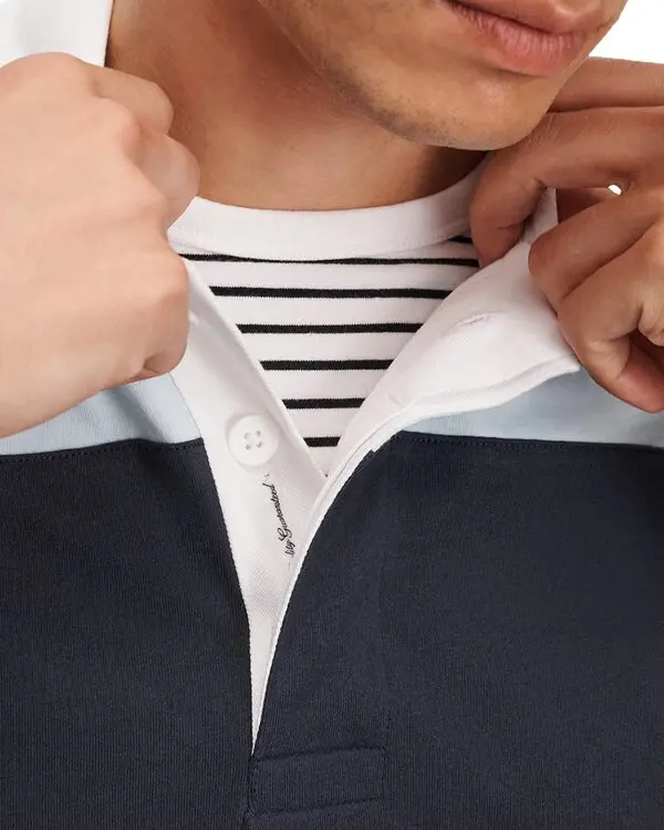 Rag & Bone Classic Cotton Bold Stripe Rugby Polo Shirt