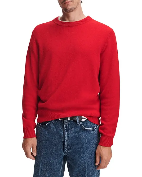Rag & Bone Vernon Cashmere Crewneck Shirt - Red