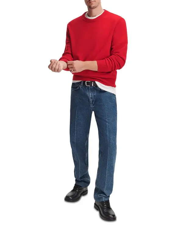 Rag & Bone Vernon Cashmere Crewneck Shirt - Red