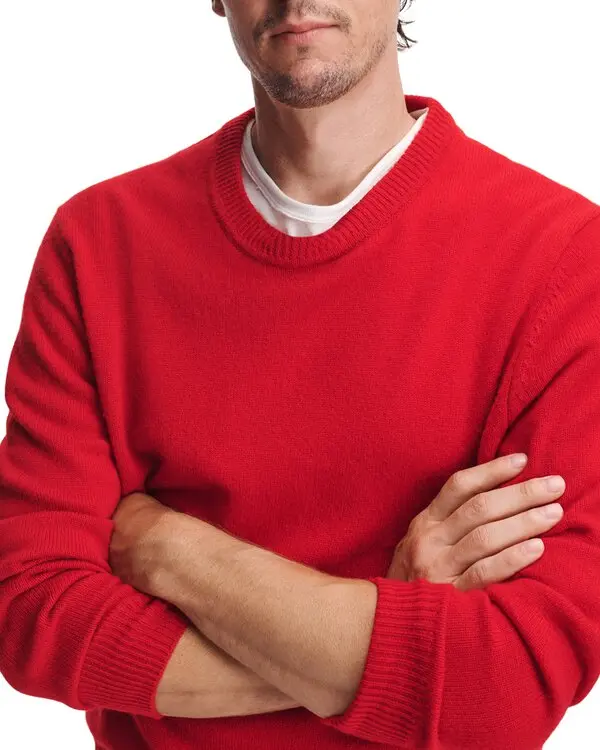 Rag & Bone Vernon Cashmere Crewneck Shirt - Red