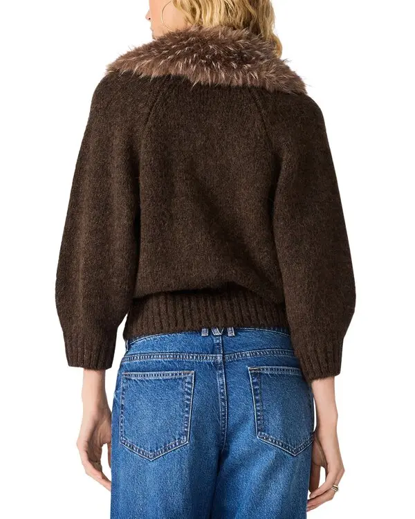 Steve Madden Odessa Faux Fur Collar Sweater