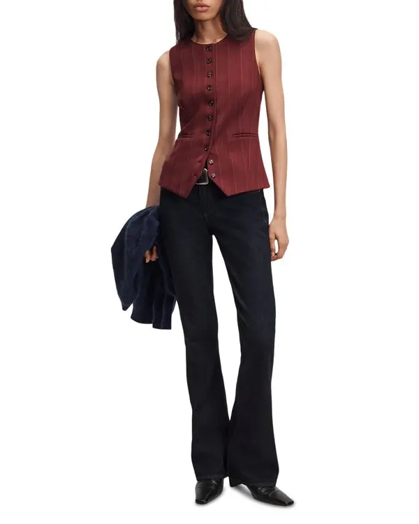Rag & Bone Irina Ponte Jacquard Tailored Vest