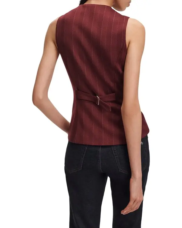 Rag & Bone Irina Ponte Jacquard Tailored Vest