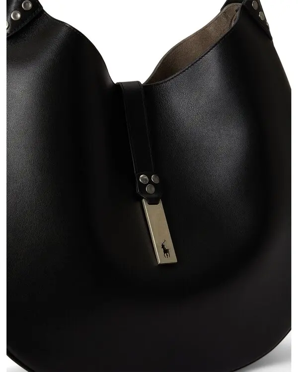 Polo Ralph Lauren Large Studded Leather Shoulder Bag