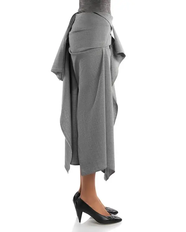 Victoria Beckham Draped Wool Skirt