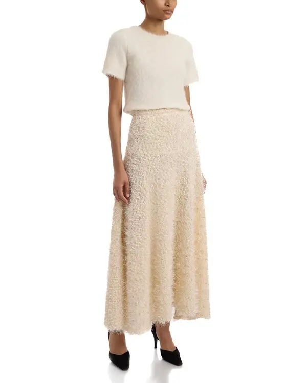 LIBEROWE Ingrid Chenille Tweed Midi Skirt