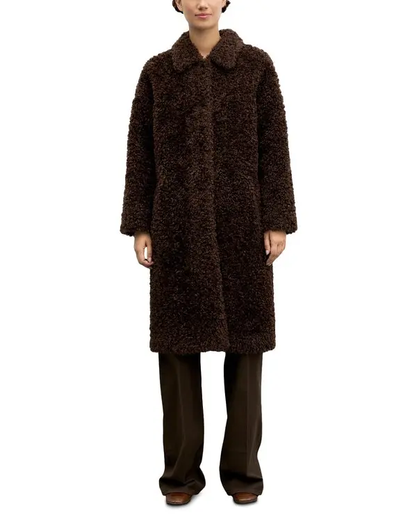 Gerard Darel Asta Long Teddy Coat