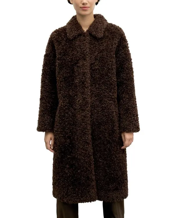 Gerard Darel Asta Long Teddy Coat