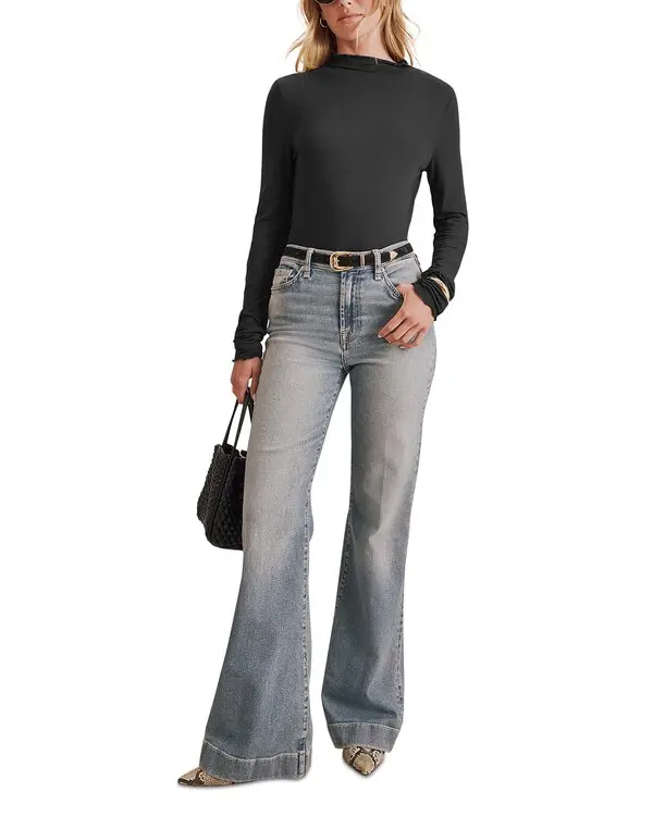 Splendid Long Sleeve Mock Neck Top