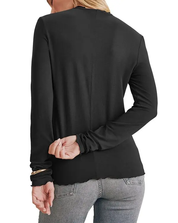 Splendid Long Sleeve Mock Neck Top