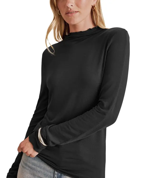 Splendid Long Sleeve Mock Neck Top